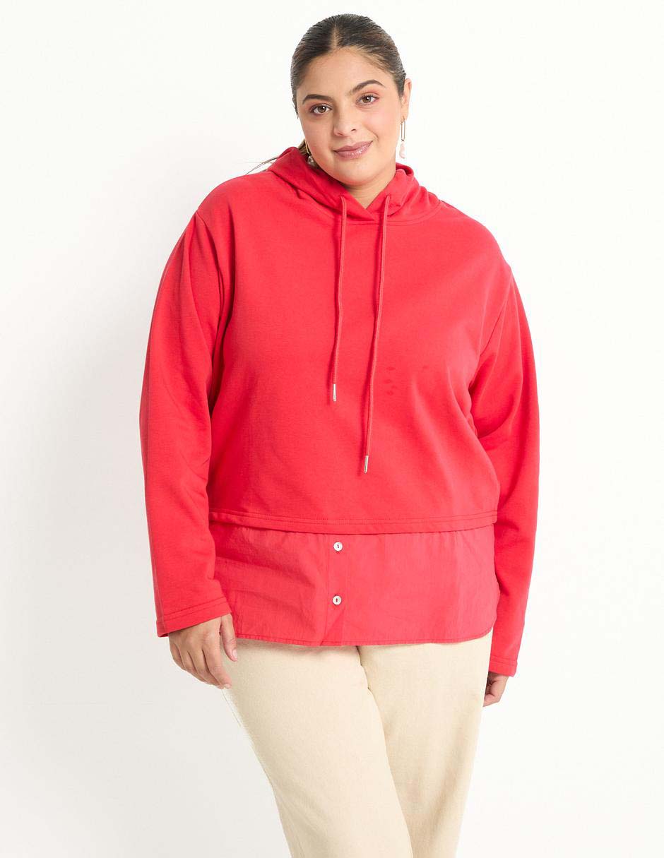 Sudadera con efecto doble prenda Weekend Plus para mujer